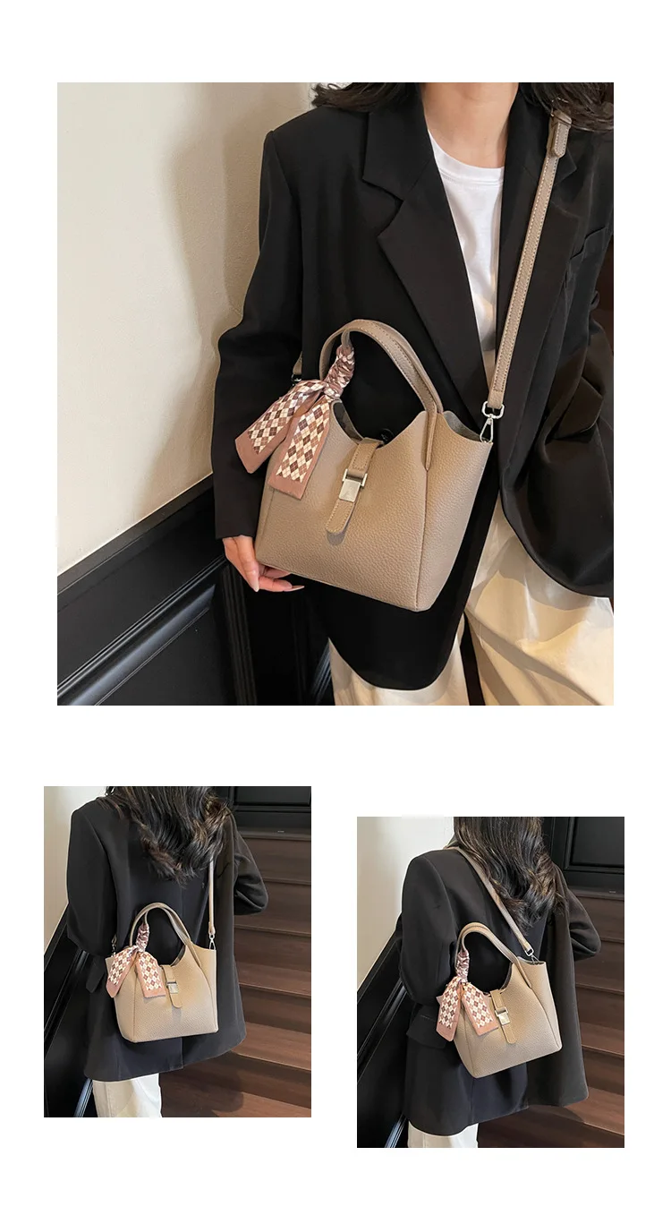 2025 New Niche Soft Material Women's Commuting Bucket Bag Simple ...
