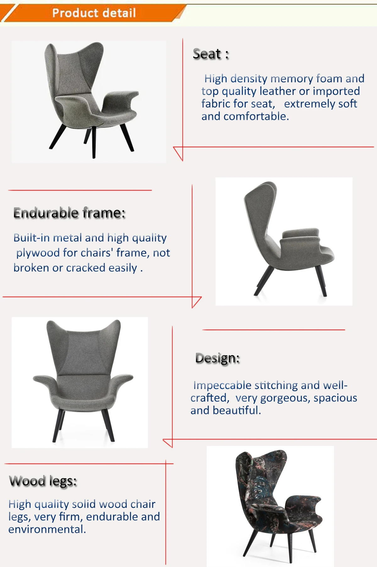 Popular Nordic Design Modern European Style Luxury Leisure Armchair ...