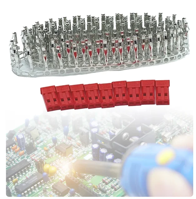 300pcs (50set) 2.54mm Jst Syp 2p Female Male Red Plug Housing Crimp ...