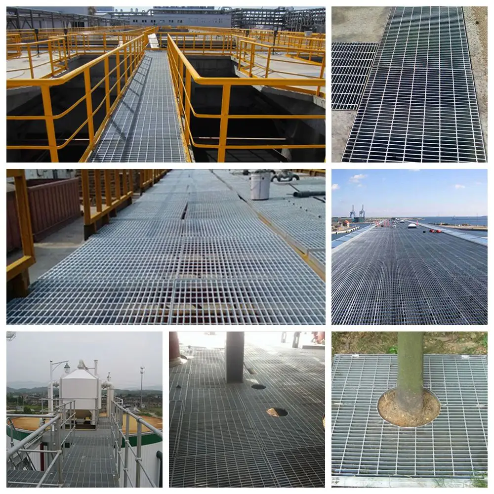 Steel Grating 32*5 Standard Size Rebar Steel Grating Metal Drain Grates ...