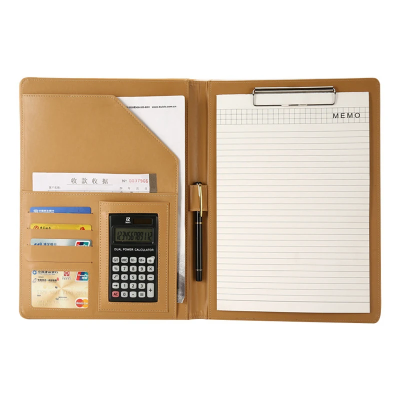 Erasable Business Leather File Folder - Perfect for Documents