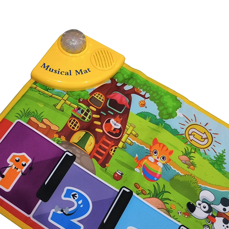 110cm Electronic Dancing Mat Cartoon Animal Music Carpet Keyboard Floor ...