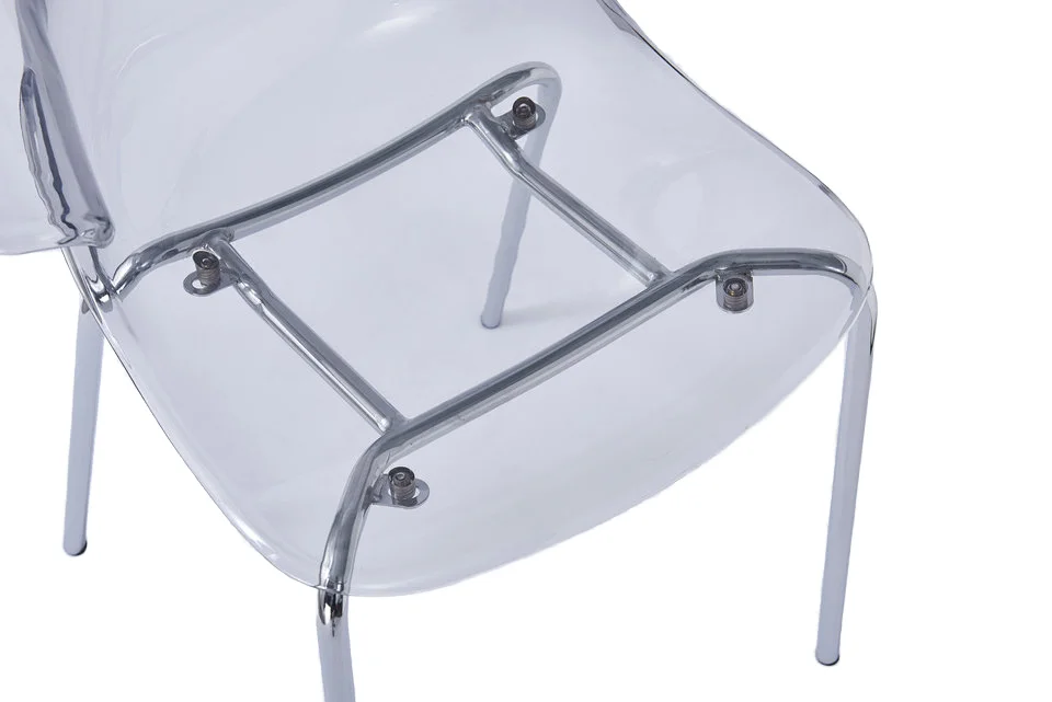 Nordic Classic Modern Dining Armchair With Clear Transparent Pc Seat ...