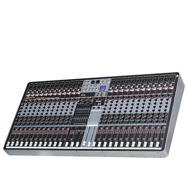Professional 24-Channel USB Audio Mixer - Powered Stage Equipment