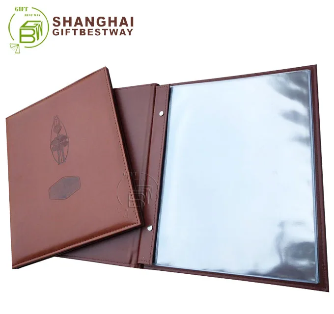 Leather Menu Book - Hardcover Restaurant Menu Design