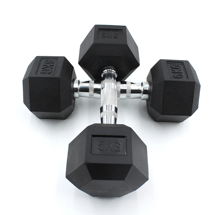 Metal Handles Heavy Dumbbells Choose Weight Hex Set Dumbbells With ...