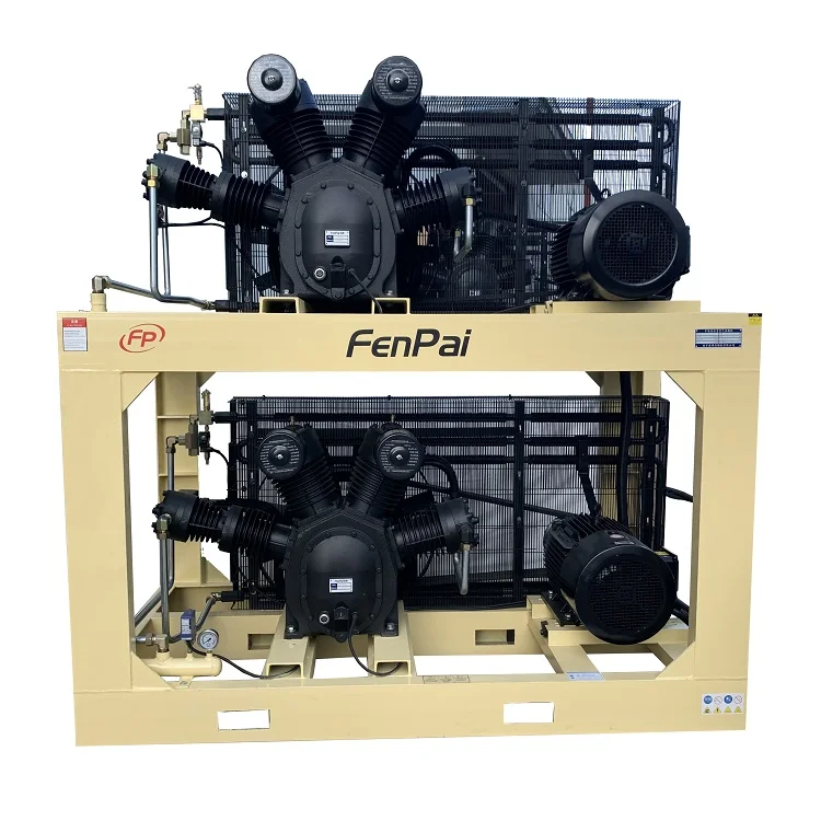 40 Bar Reciprocating Type Piston Air Compressor Unit Double Compressor ...