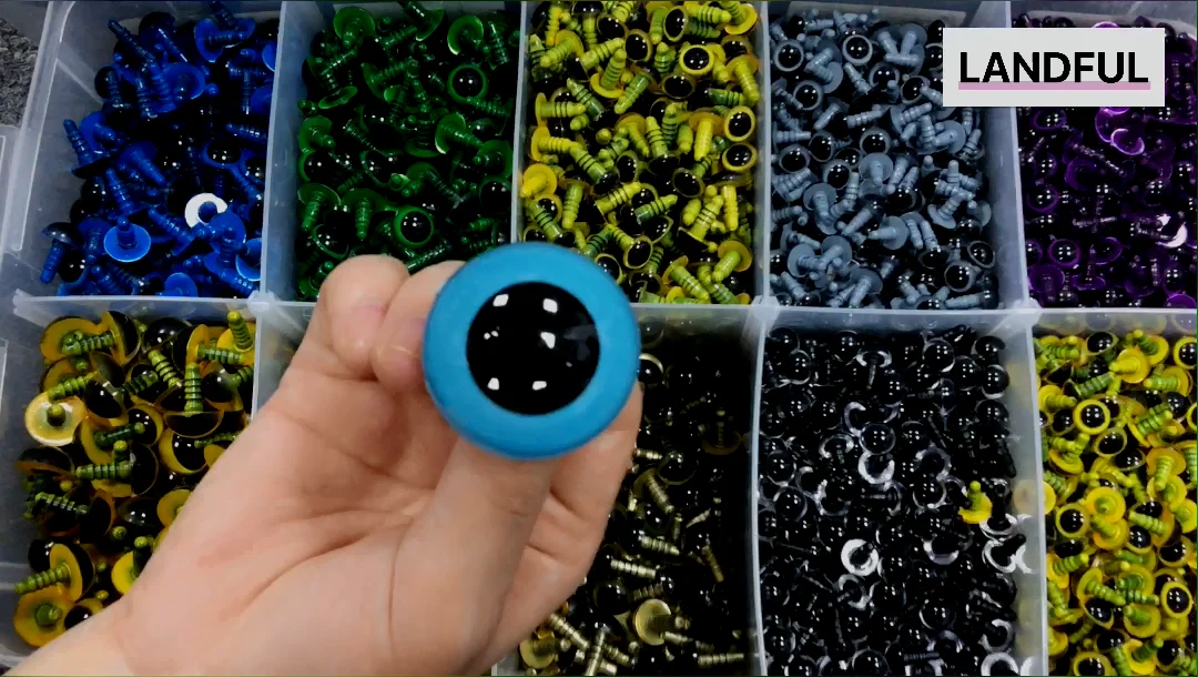 18mm Amigurumi Doll Craft Animal Eyes Safety Red Rabbit Eyes For Teddy ...