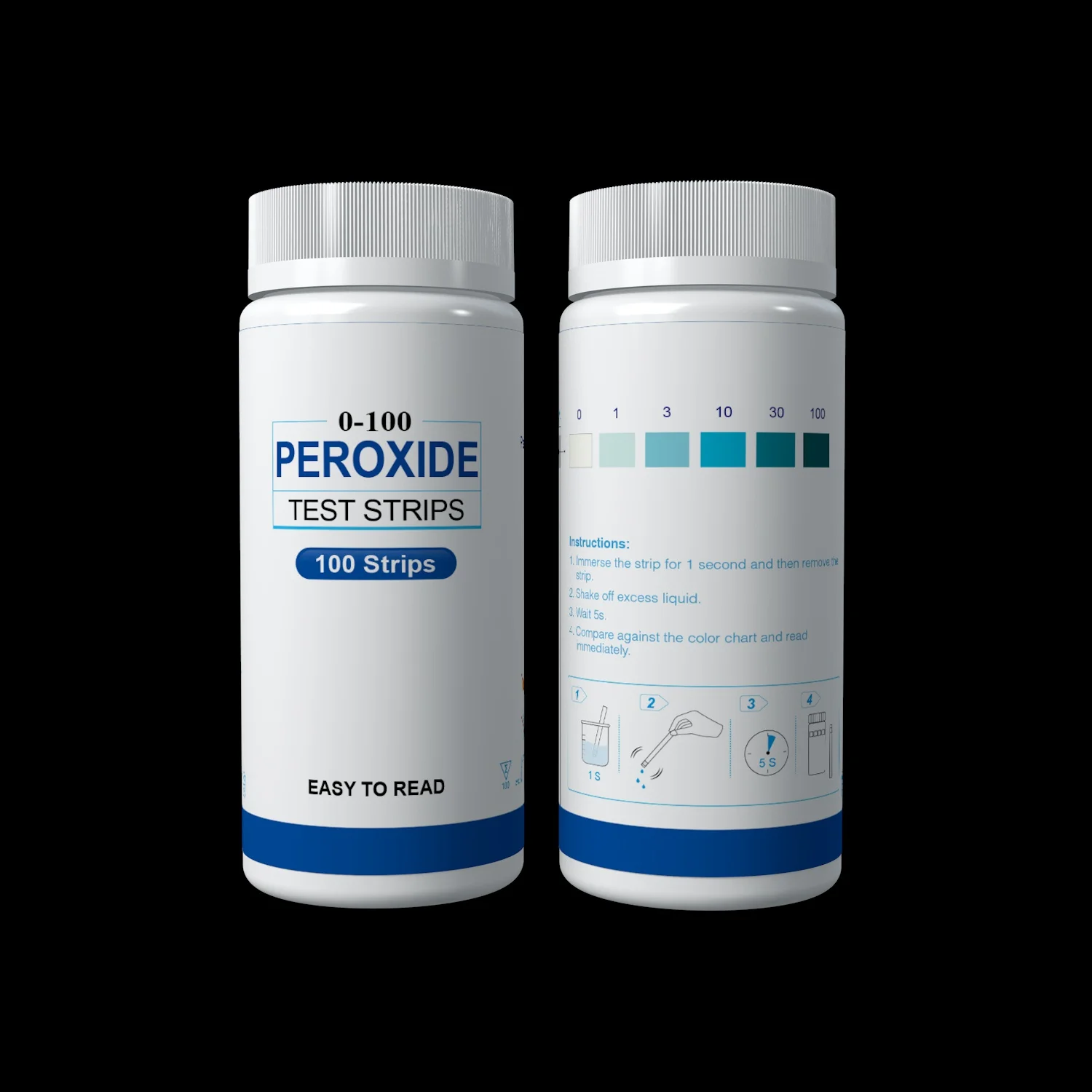 Hydrogen Peroxide Test Strips - 0-1000mg/l for Water Quality