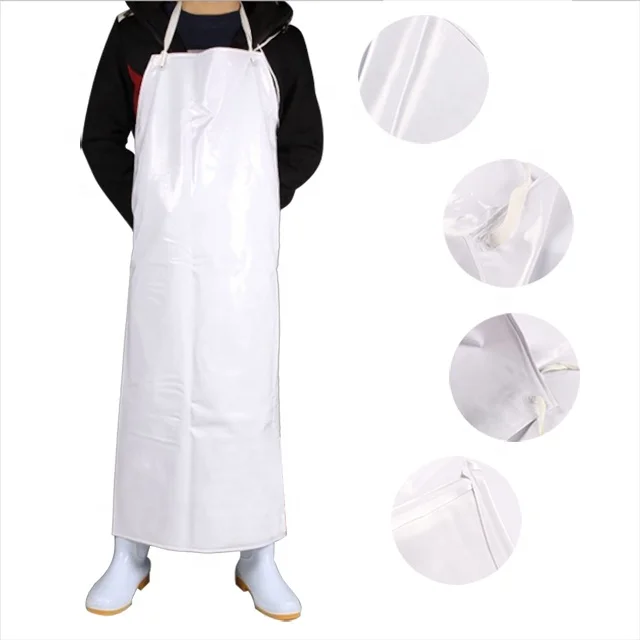 White Chemical Industrial Pvc Apron Waterproof Rubber Apron - Buy ...