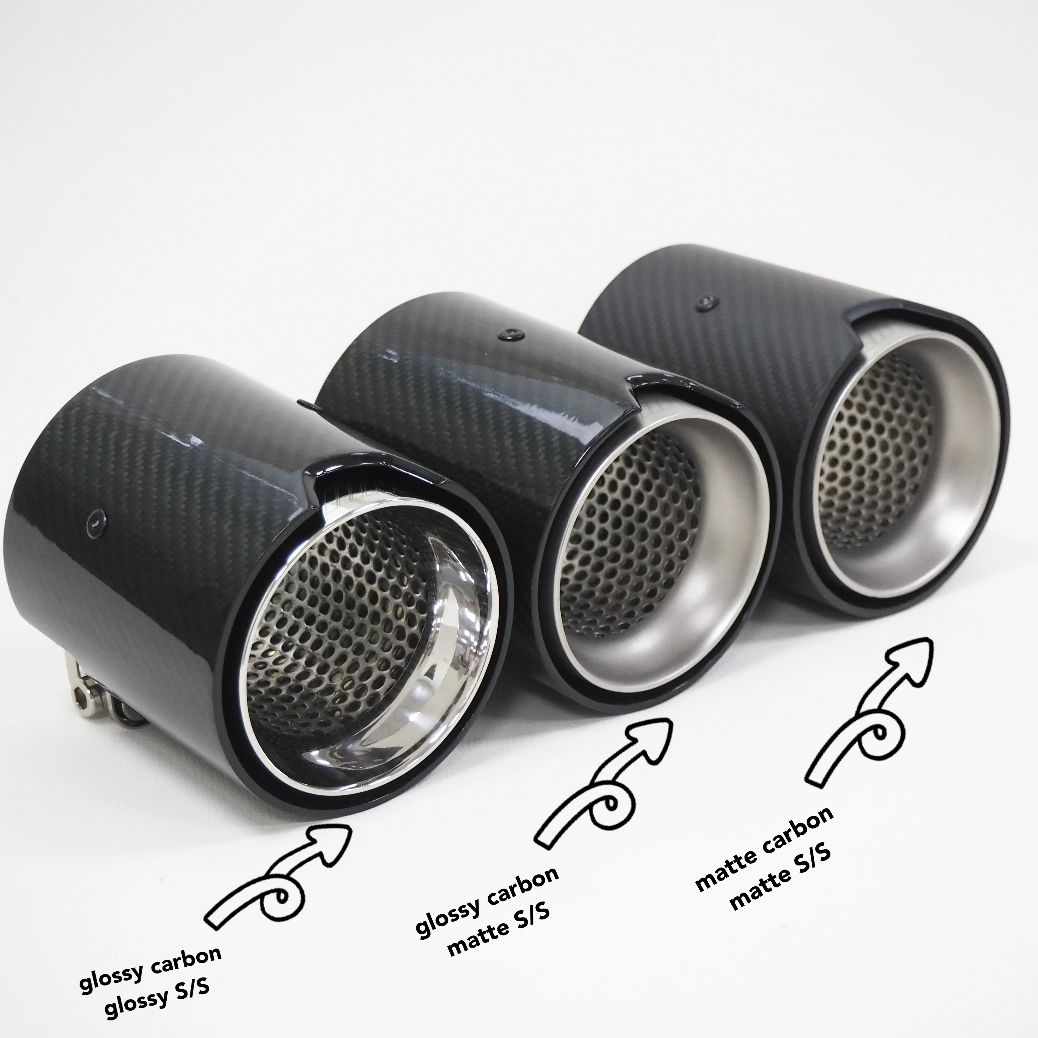M Performance Carbon Fiber Exhaust Tips for BMW E90 M3