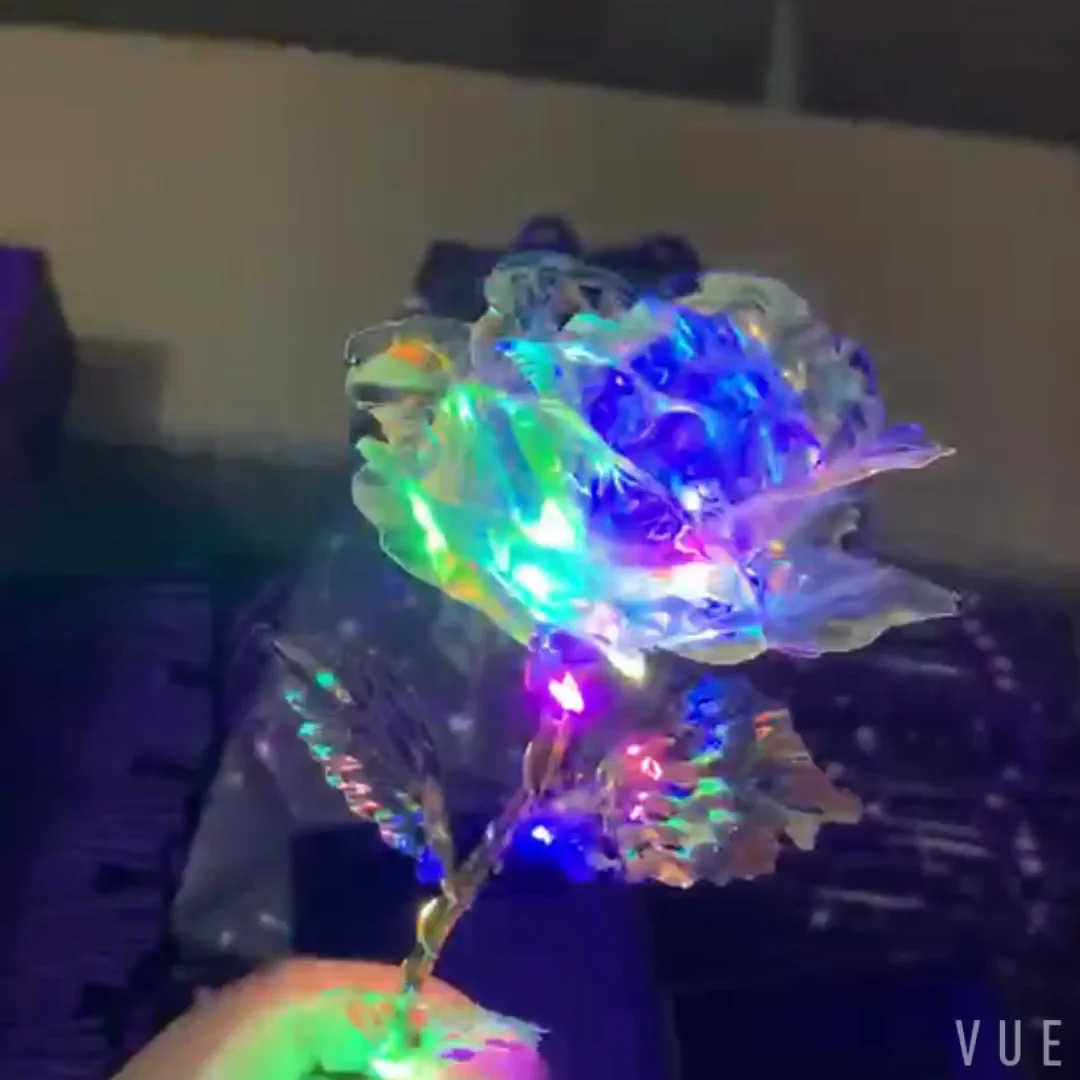 Galaxy Rose 24k Galaxy Rose With Led Light Artificial Galaxy Rose ...