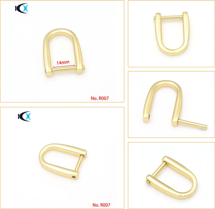 Top Quality Bag Hardware Metal Screw D Rings For Clothing/handbags ...