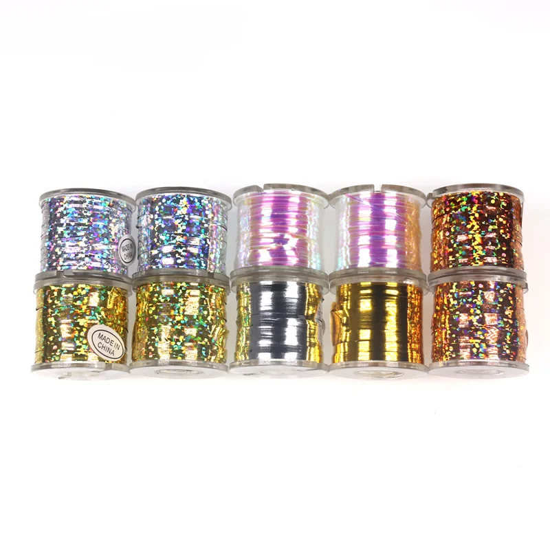 Spool Fly Tying Tinsel Flash Tape - Holographic & Metallic