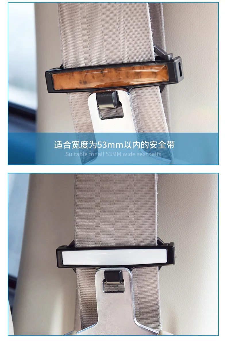 2-Pack ABS Car Seat Belt Clip Safety Interior Kit with Anti-Strangling ...