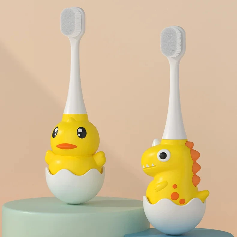 Cute Cartoon Duck Toothbrush Soft Bristle Silicone Children's ...