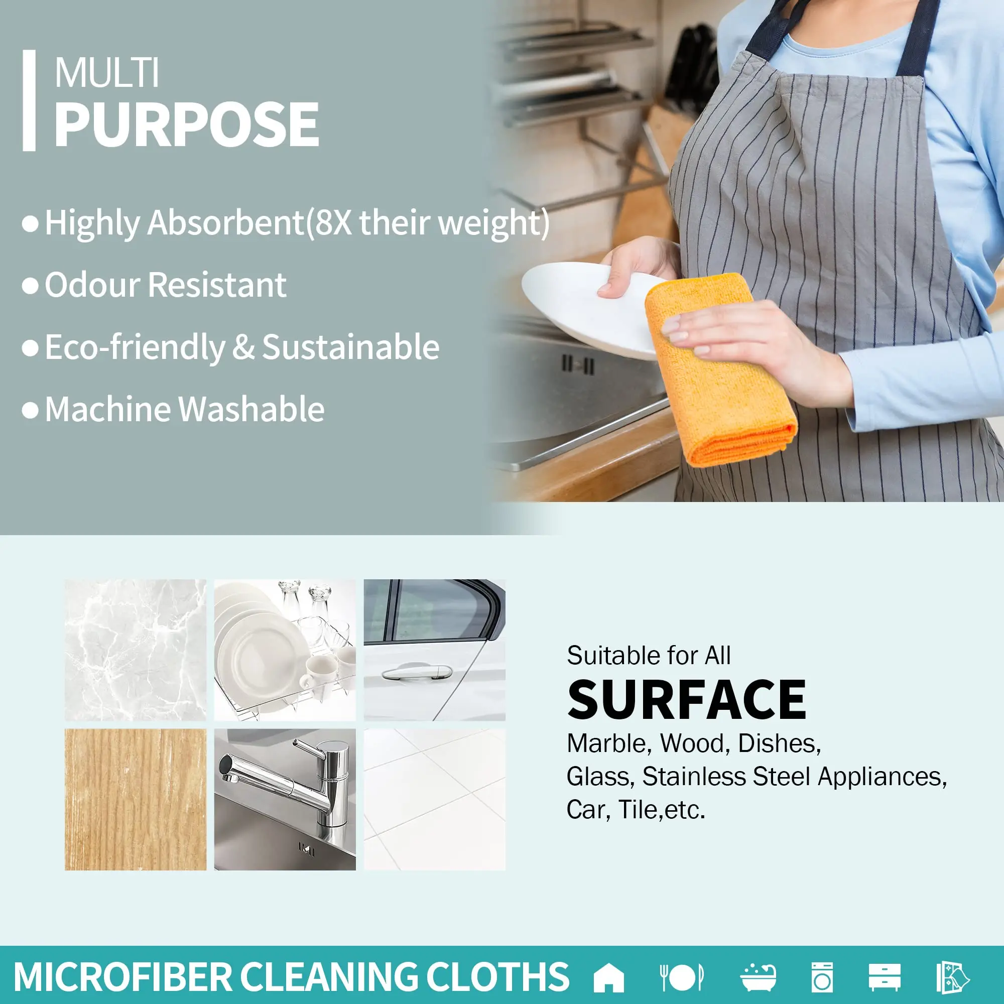 Customized Microfiber Cleaning Cloths - Durable & Versatile