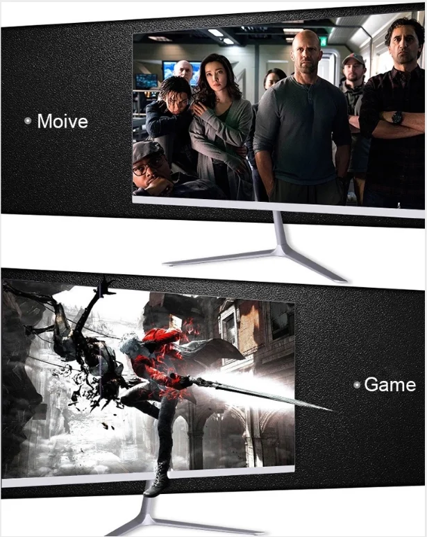 24 Inch 1k Curved Screen Pc Monitor Narrow Border Led Smart Computer ...