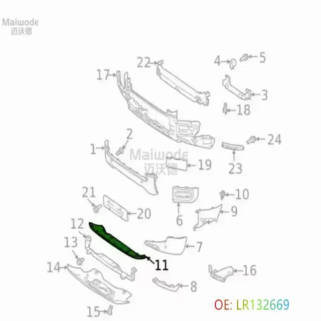 Car Accessories Front Bumper Hook Tow Cover Lr132669 For Land Rover New ...