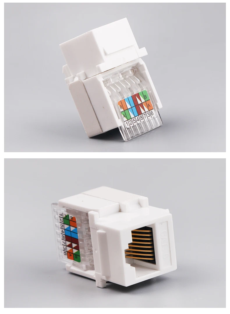 Utp Ethernet Keystone Jack Rj45 Female 8p8c Modular Connector 180 ...