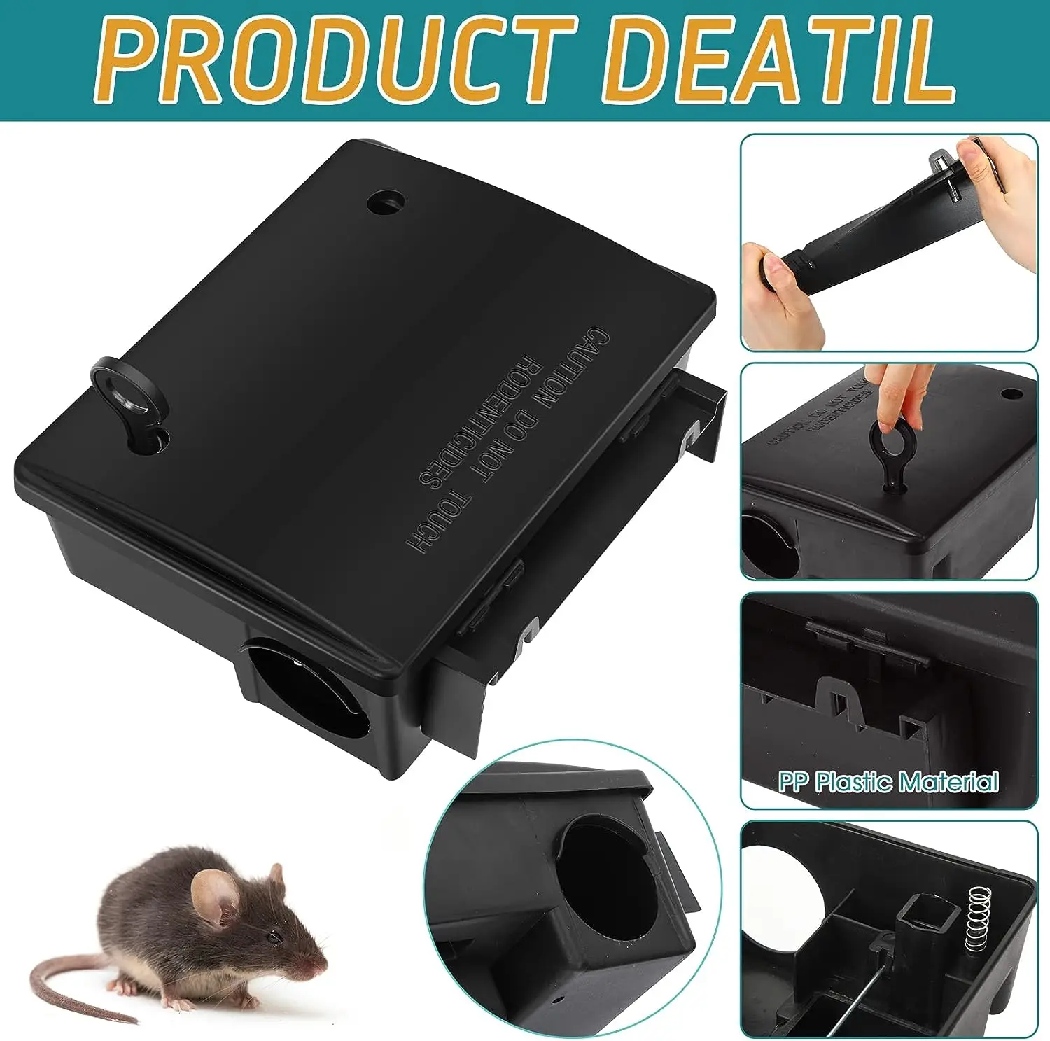 Disposable Lockable Plastic Mouse Rodent Killer Stations