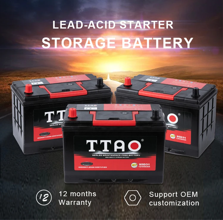 Good Jis Mf 12v 70ah 75ah 80ah 90ah 95d31 Nx120-7 95d31 N70z N70mf ...