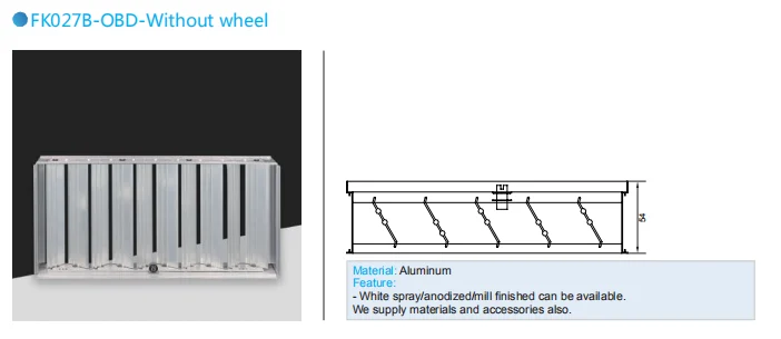 Aluminum Opposite Blades Damper Obd Air Volume Control Damper For Hvac ...