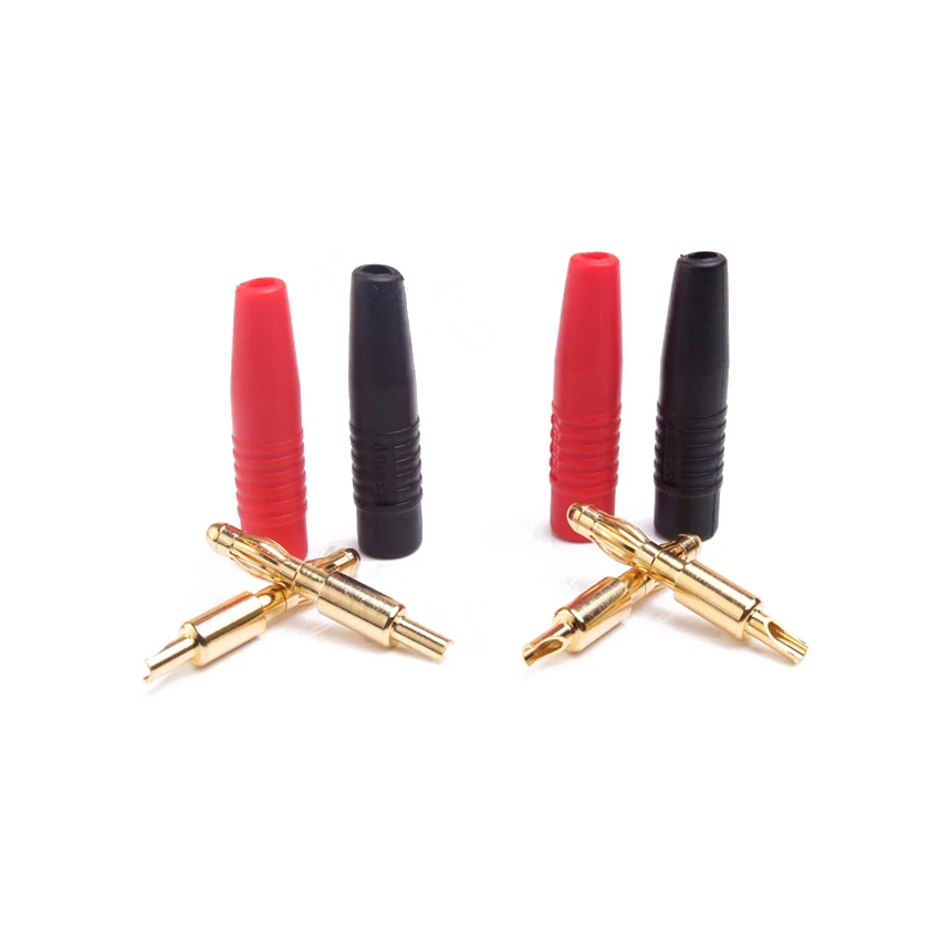 4MM Amass High Current Banana Plug Gold Plated Connector Male