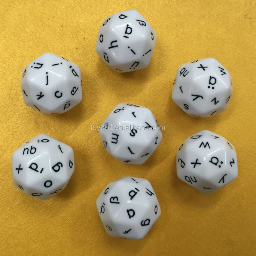 Custom D26 Dice with 26 Letters - Multi-Sided Set