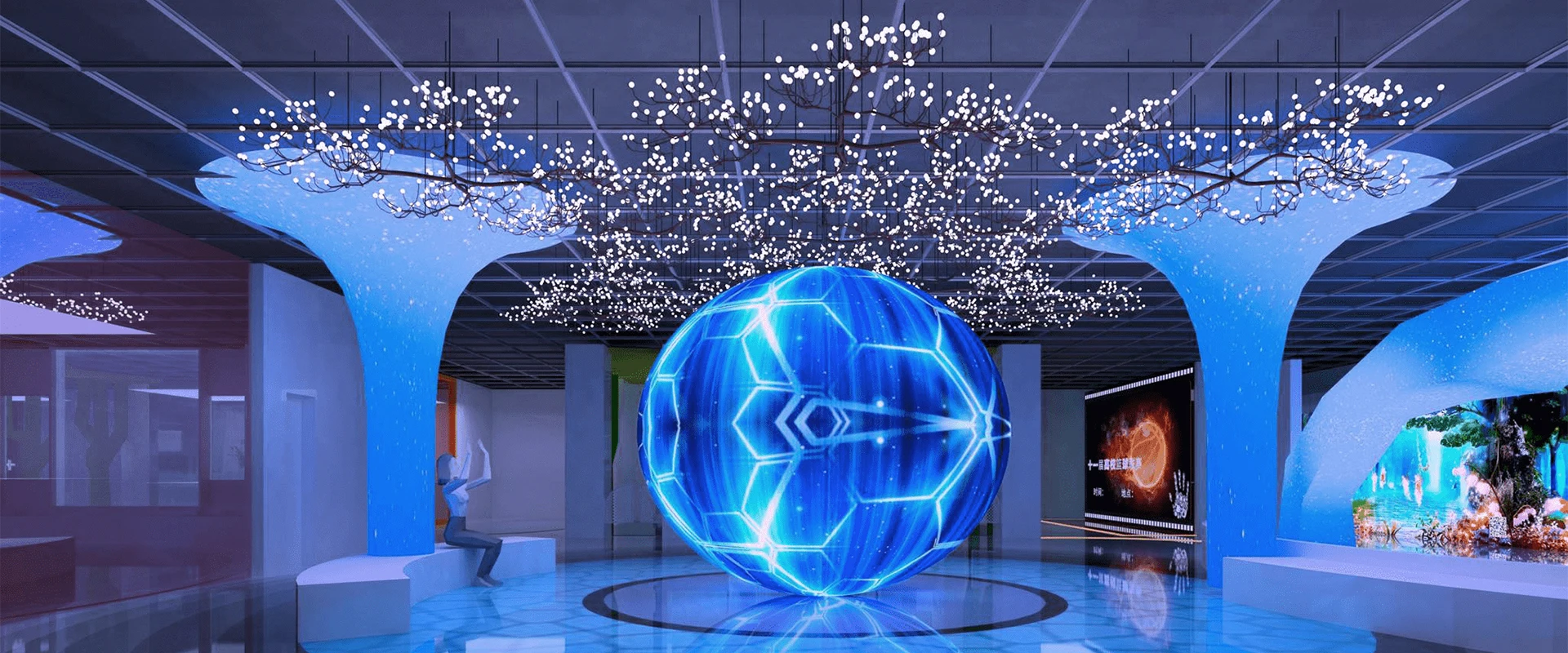 Customizable Horn-shaped Display Video Wall Exhibition Hall Led Display ...