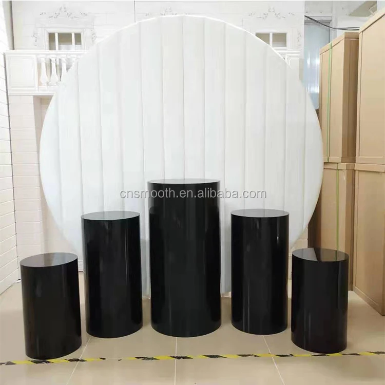 Acrylic Clear Round Column Plinth for Wedding Decoration