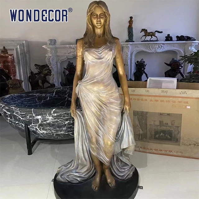 Wonders Hot Selling Modern High-quality Brass Statue Life Size Female ...