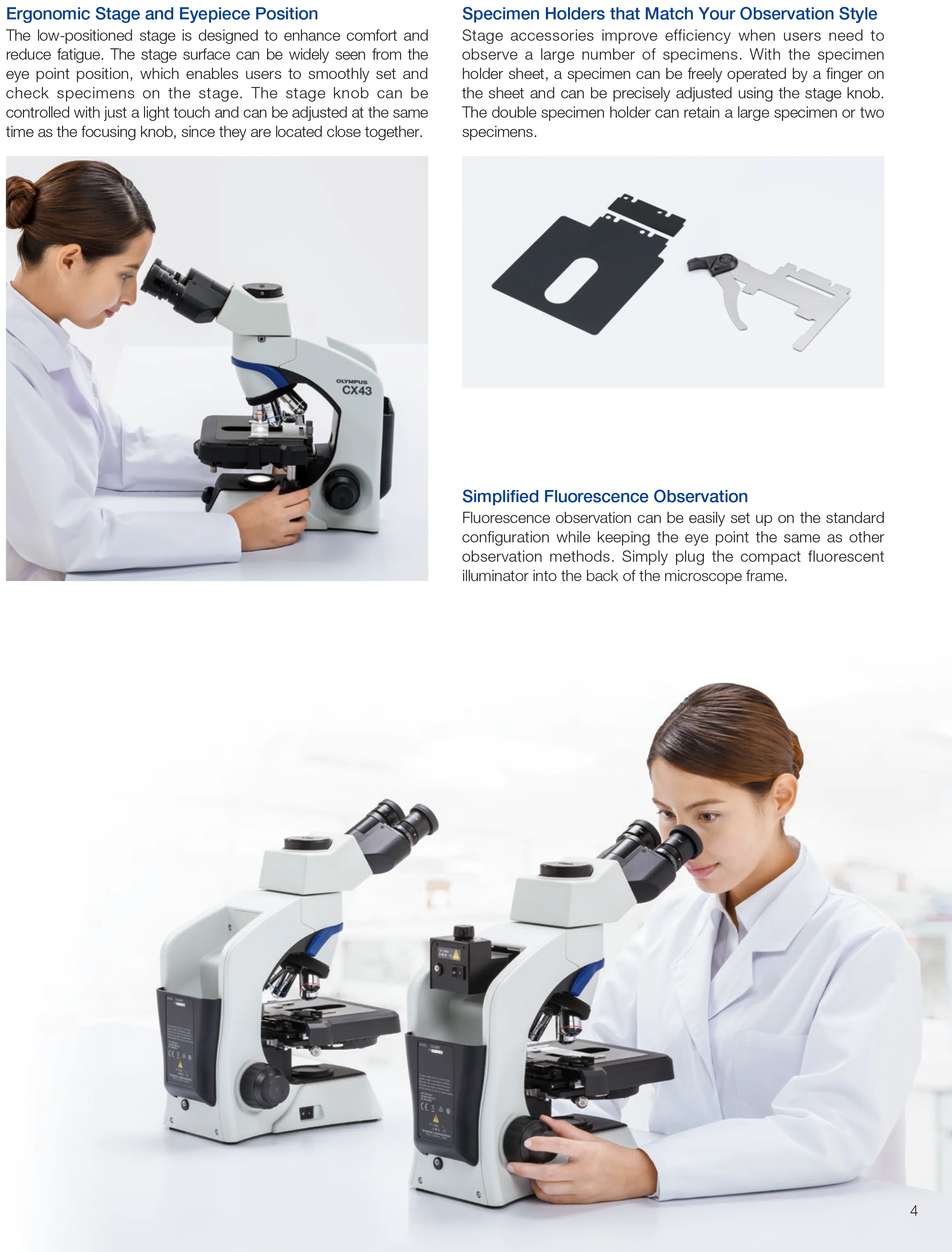 Olympus CX43 Trinocular Biological Microscope - UIS2 Optical System, 2 ...