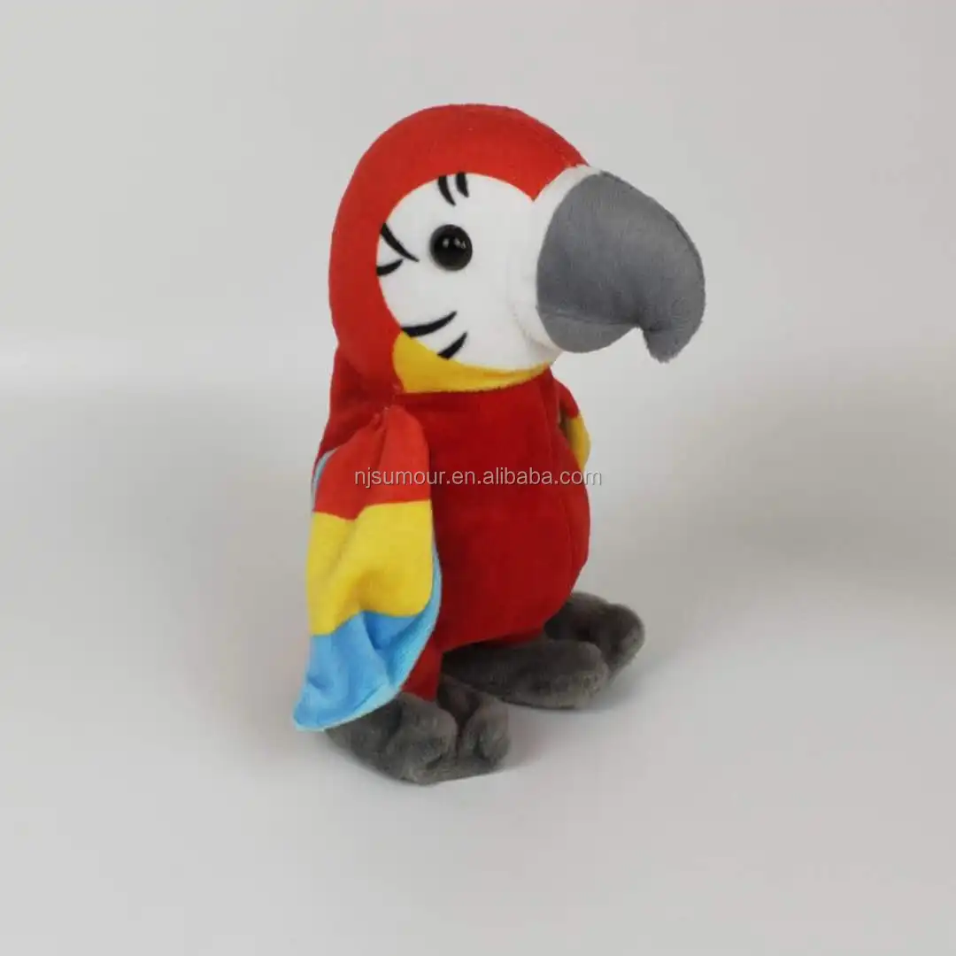 Animated Talking Back Walking Parrot Plush Toys Plush Electronic Toy ...