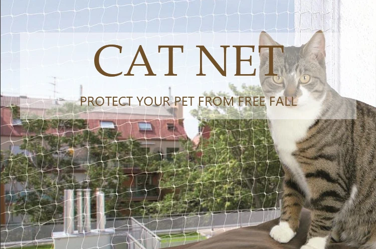 Polyethylene Bacony Cat Net Balcony Window Safety Net Netting For Cats ...