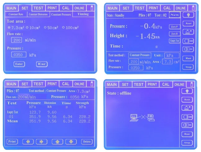 ASTM D3786 Digital Hydraulic Fabric Mullen Bursting Strength Tester ...
