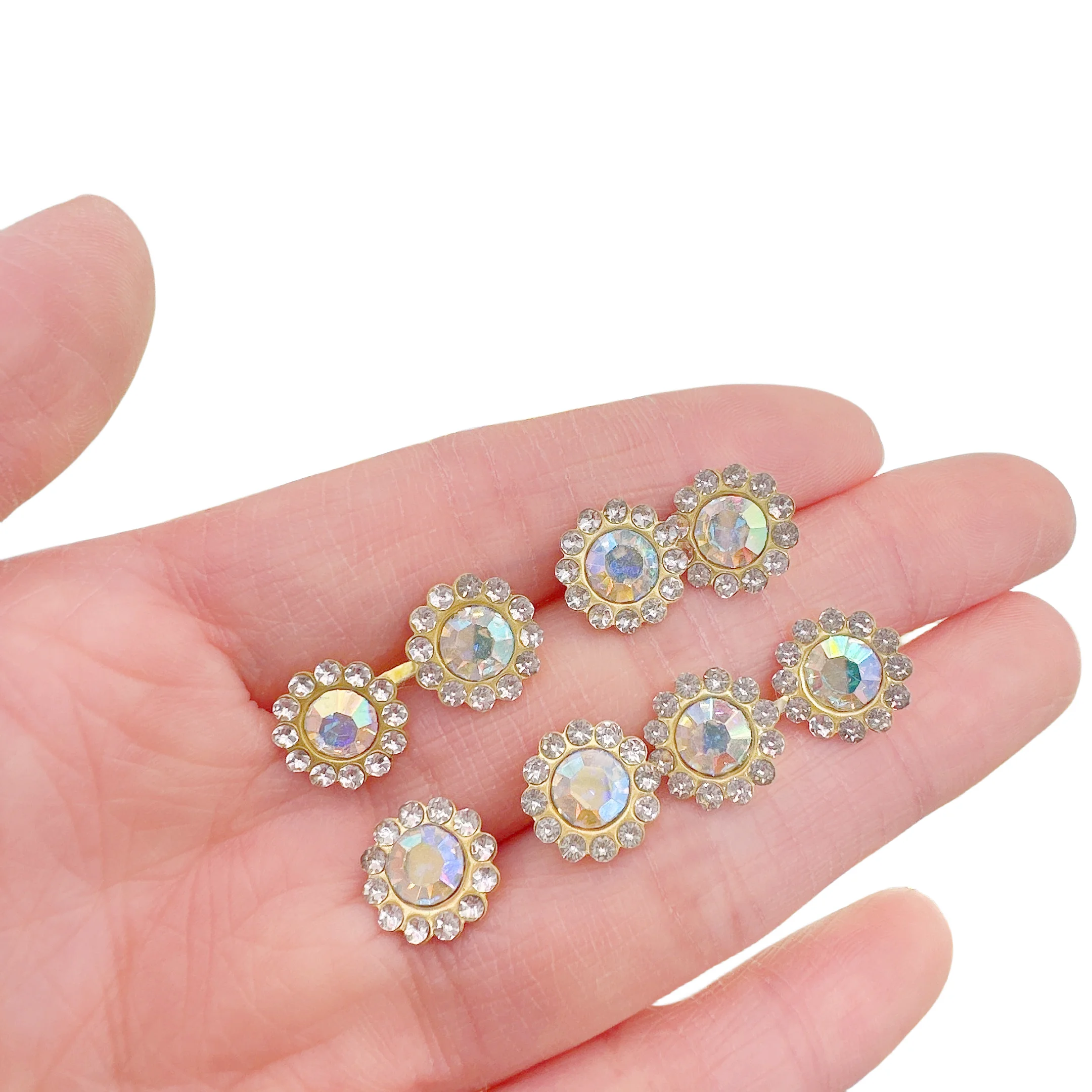 12MM Flower Rhinestone Rivet Metal Shoe Rivet Rhinestone Shoe Button ...