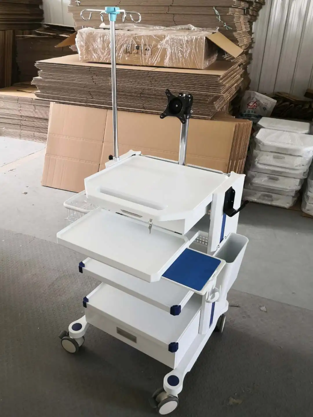 Surgical Endoscopy Trolley Medical Device Cart Endoscopy Arm Bracket ...