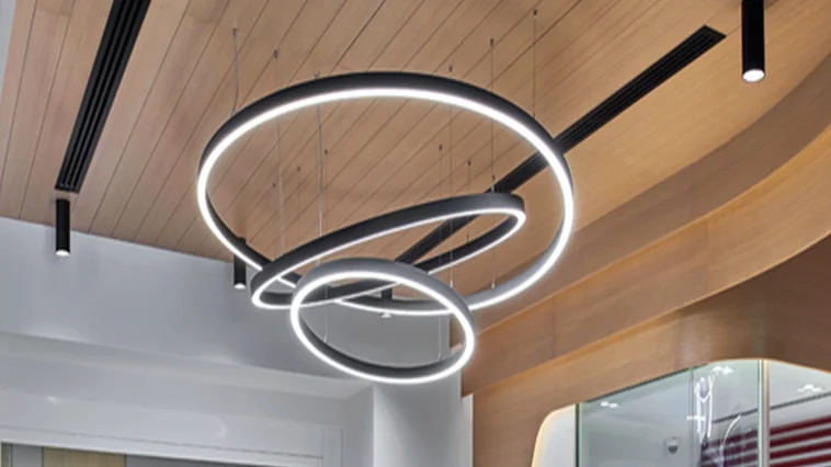 New Modern Curved Design Circular Suspension Linear Lighting Fixture ...