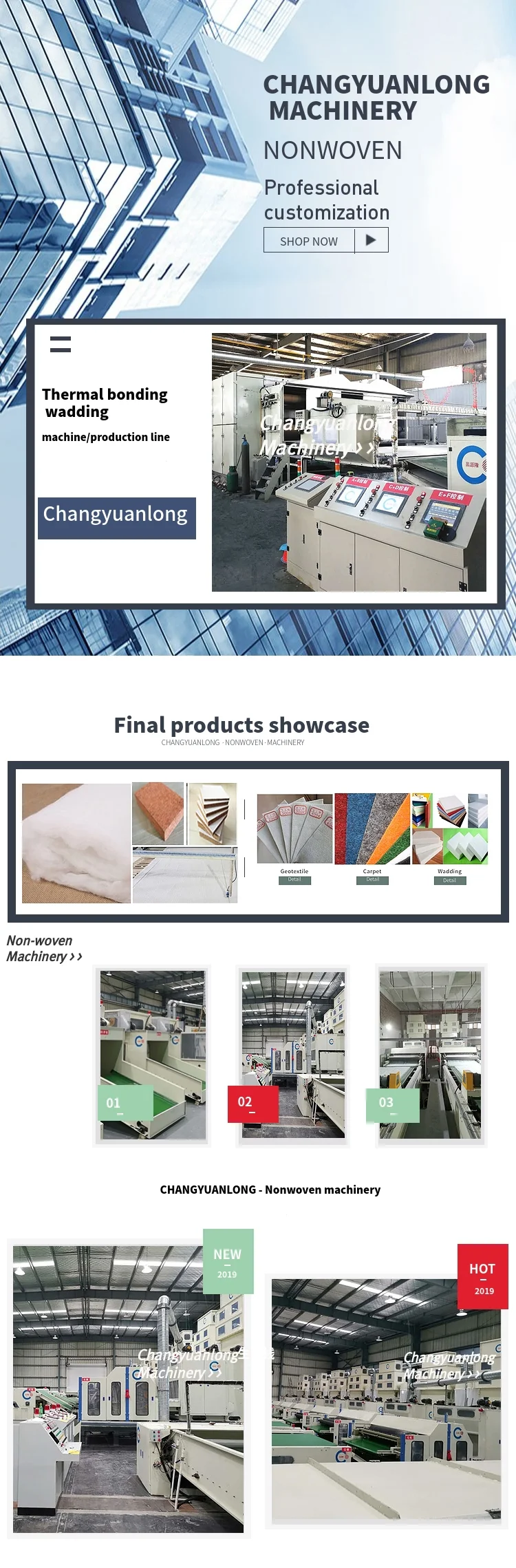 Nonwoven Polyester Wadding Thermal Bonding Machine For Home Textile ...