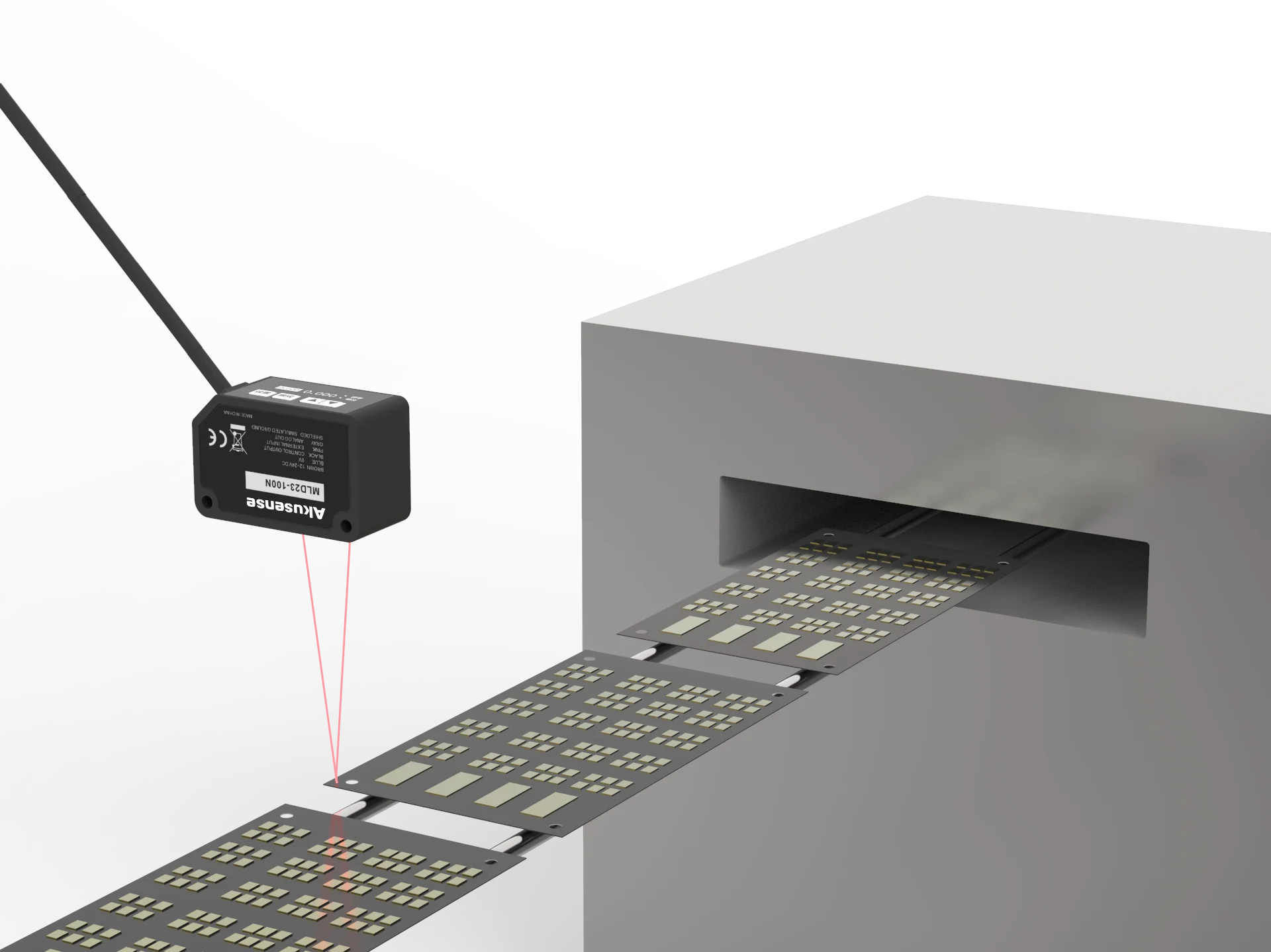 Mini Digital Display Triangulation Measuring Akusense Laser Diffuse ...