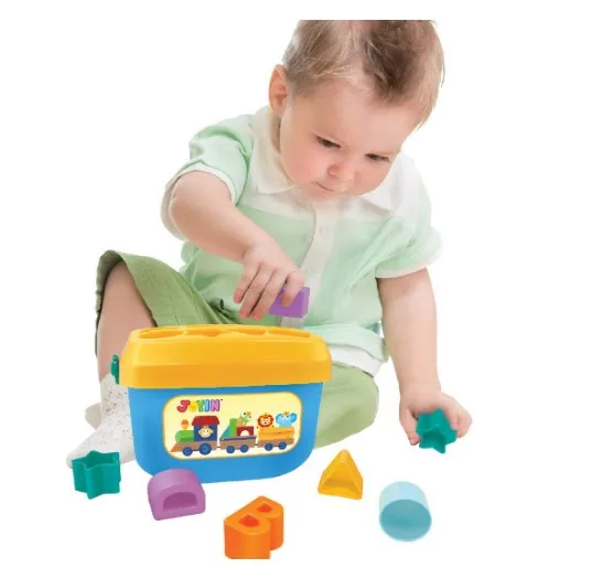 Baby First Building Block Stack-up Blocks Cubes Alphabet Color Shape ...