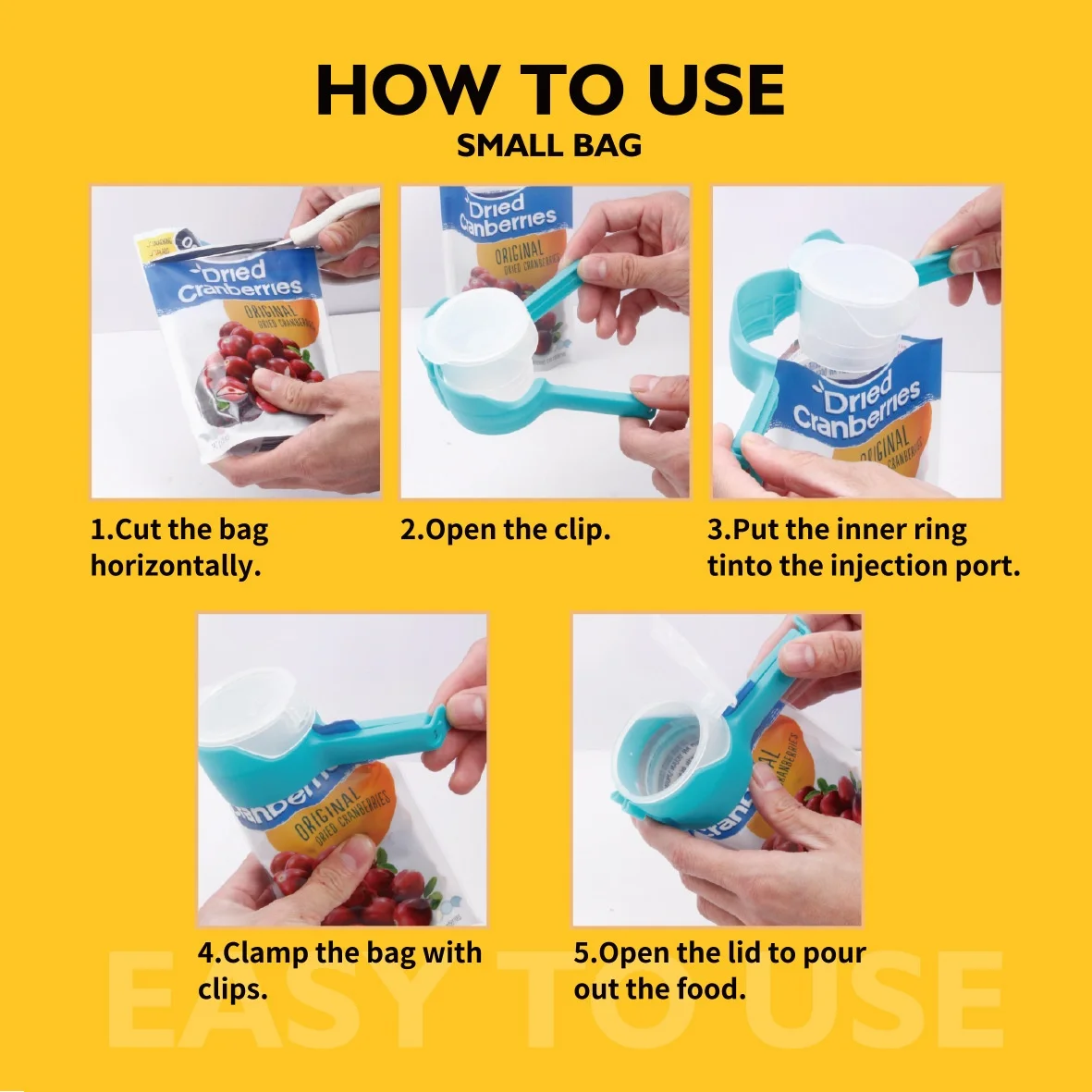 Multifunctional Plastic Bag Clip for Kitchen Storage Moisture-Proof ...