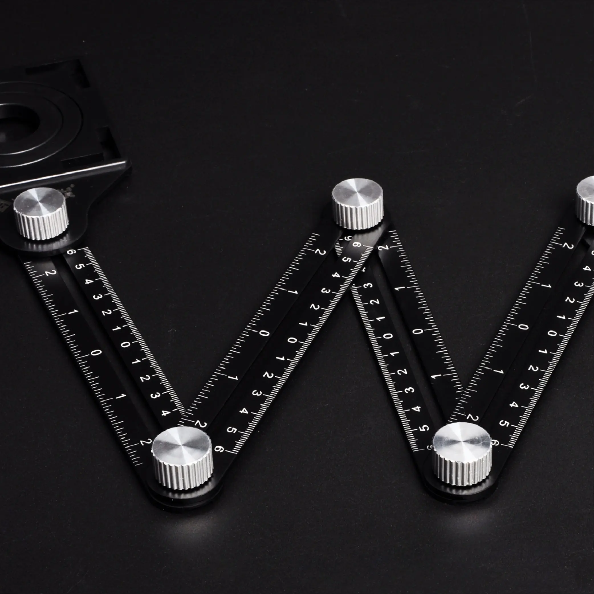 6 Folding Ruler Tile Hole Positioning Multi Template Angle Rulers W ...