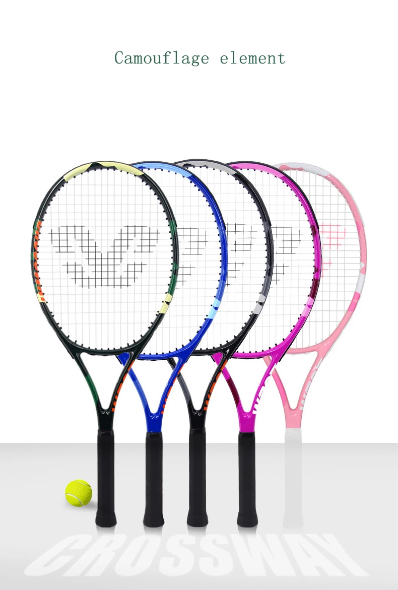 Modern Design Professional Tennis Rackets Carbon Fiber Training Head ...