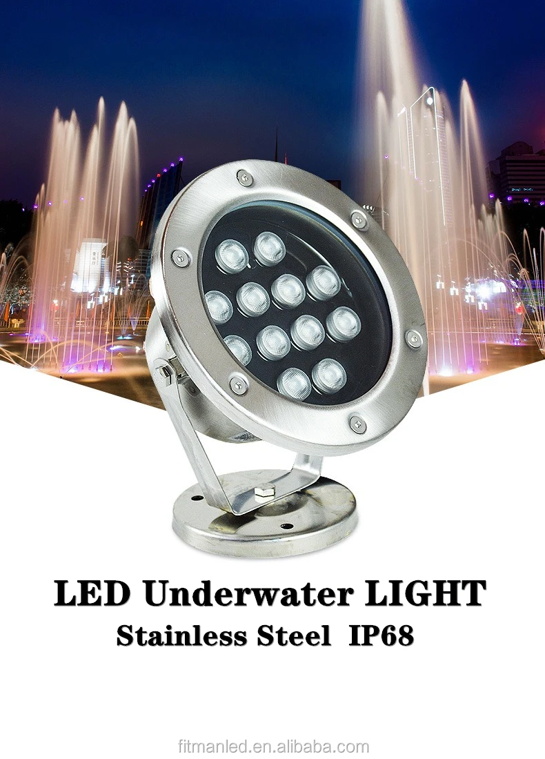 High Quality Color Changing Rgb 18w Led Underwater Light With Rf Remote ...