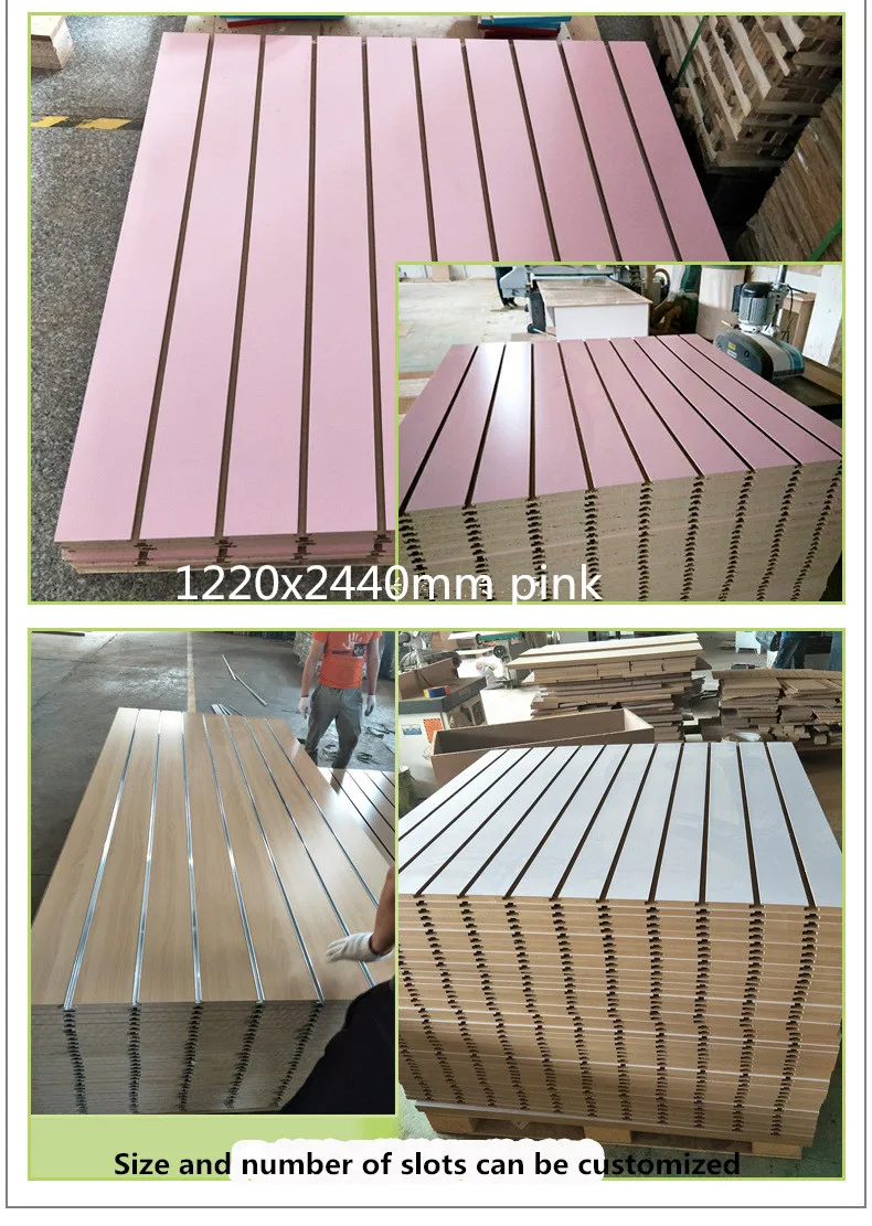 1220x2440mm 15 16 17 18mm Panel Un Lado Diferentes Colores T Ranurado ...
