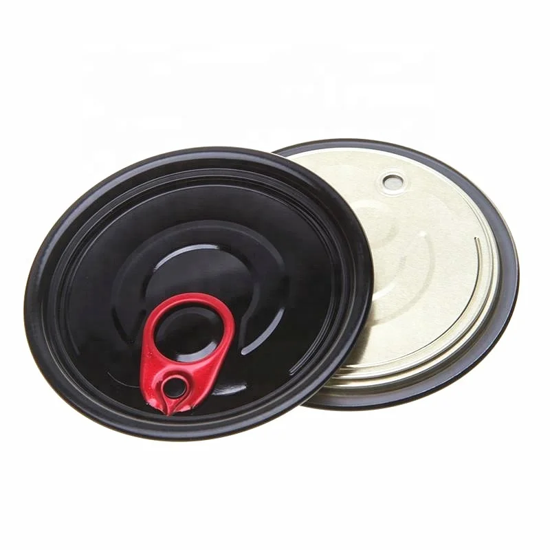 202 52mm Full Open Cap Pull Tab Lid - Aluminum Easy Open End