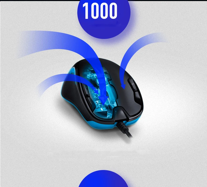 Logitech G300s Optical Ambidextrous Gaming Mouse 9 Programmable Buttons Onboard Memory - Buy ...