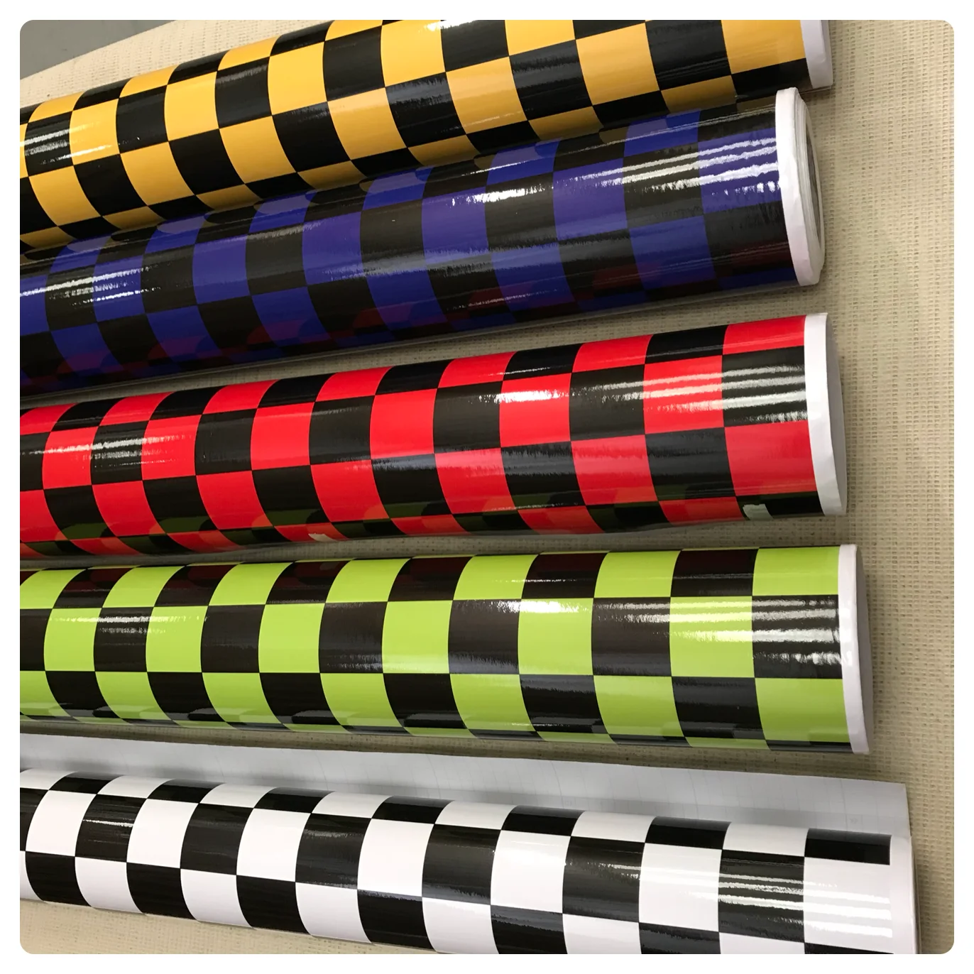Check Chequered Gloss Vinyl Car Wrap Wrapping Graphic Sticker Bomb ...
